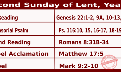 Second Week of Lent 2024 - Daily Mass Readings