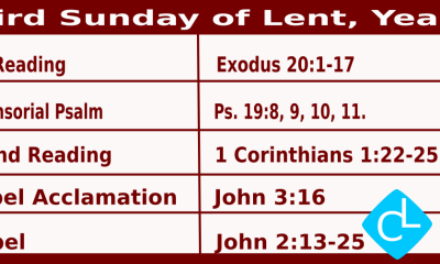 Third Week of Lent 2024 - Daily Mass Readings