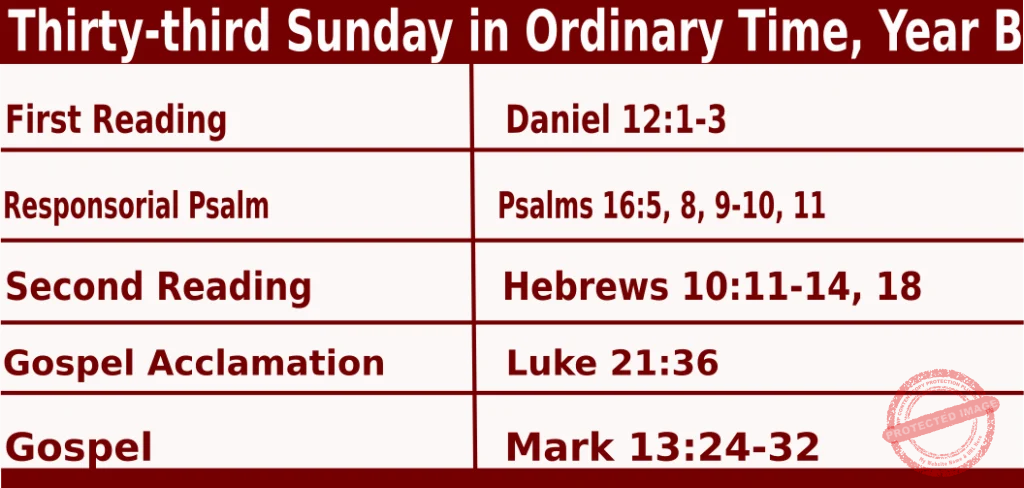 Sunday Mass Readings for November 17 2024, 33rd Sunday in Ordinary Time Year B